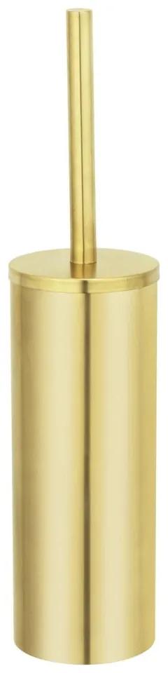 Samodržící WC štětka z nerezové oceli ve zlaté barvě Orea Gold – Wenko