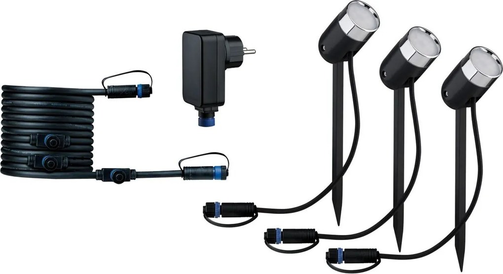 P 5183 Plug & Shine startovací sada Smart Home smik Gateway + LED bodové zahradní světlo Pike základní sada RGBW+ - PAULMANN