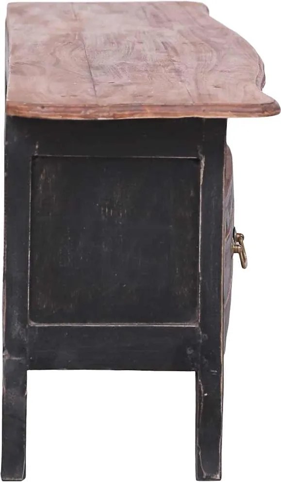 TV stolek 120 x 30 x 40 cm černý masivní mahagonové dřevo 283901