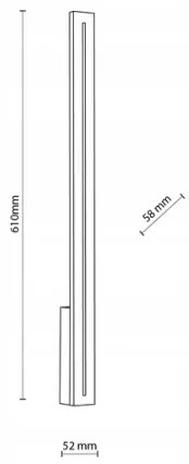LED Venkovní nástěnné svítidlo LINEA LED/12W/230V IP65 61 cm antracit