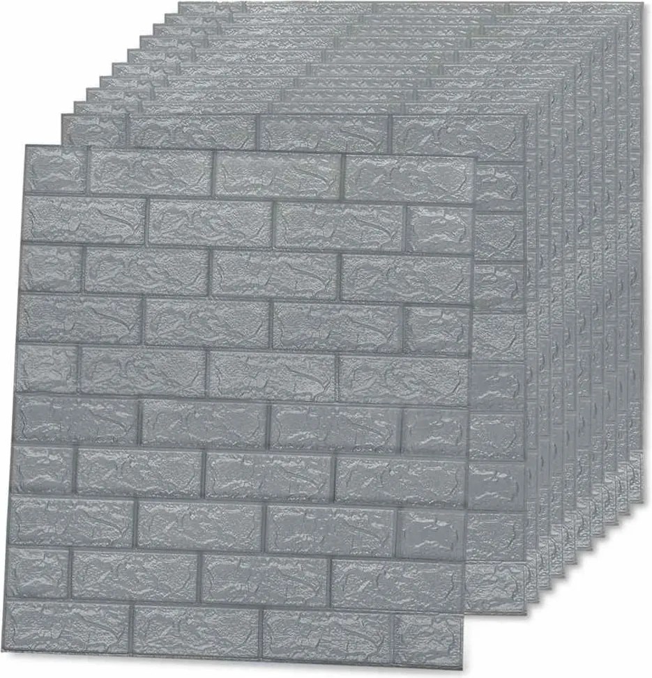3D tapeta cihly samolepící 40 ks antracitová 150723