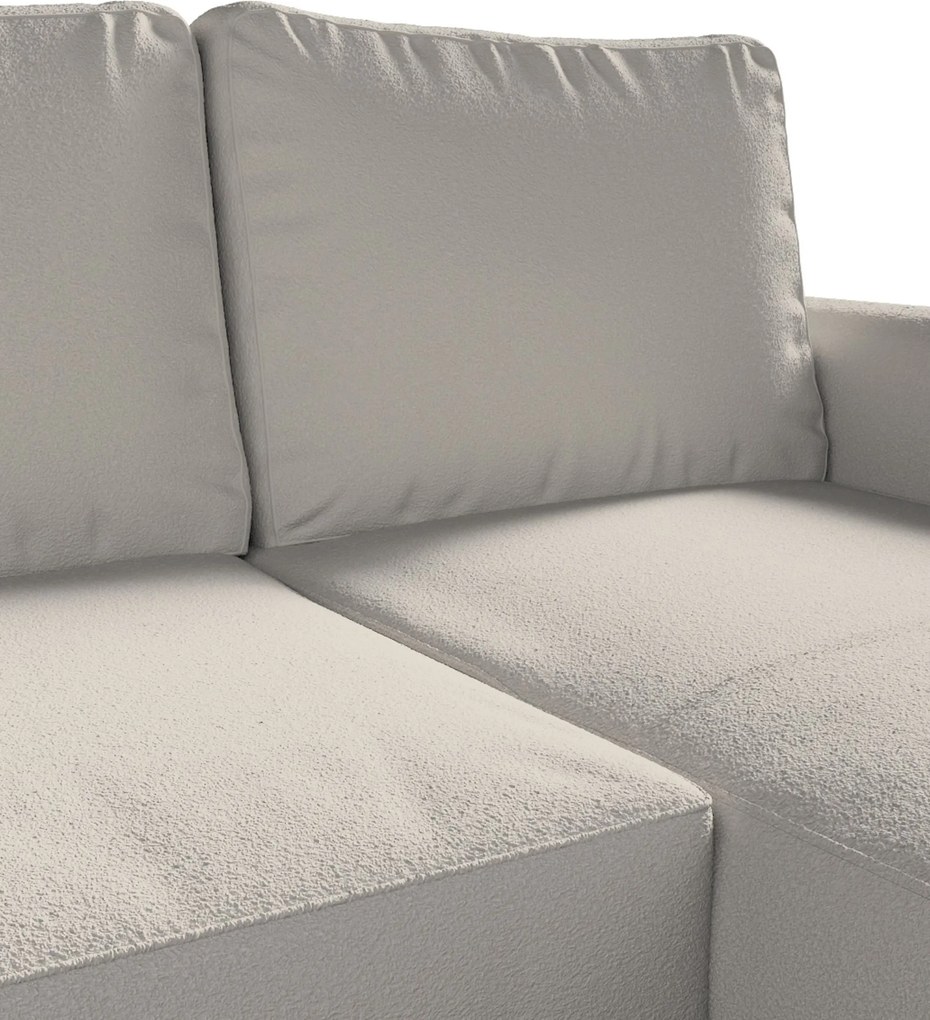 Potah na pohovku IKEA Backabro rozkládací se šezlongem barva béžová látka pletený vzor