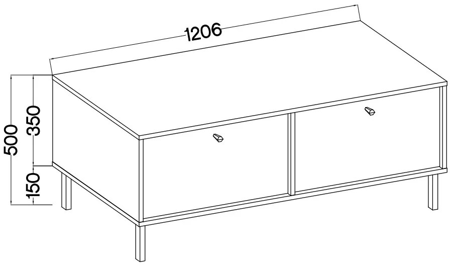 Falco TV stolek Tomila 302/2 eukalyptus