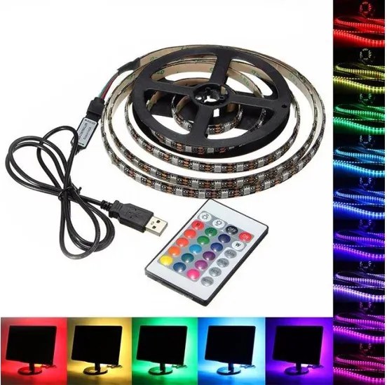 LED RGB pásek – Osvětlení za televizi – 3 metry
