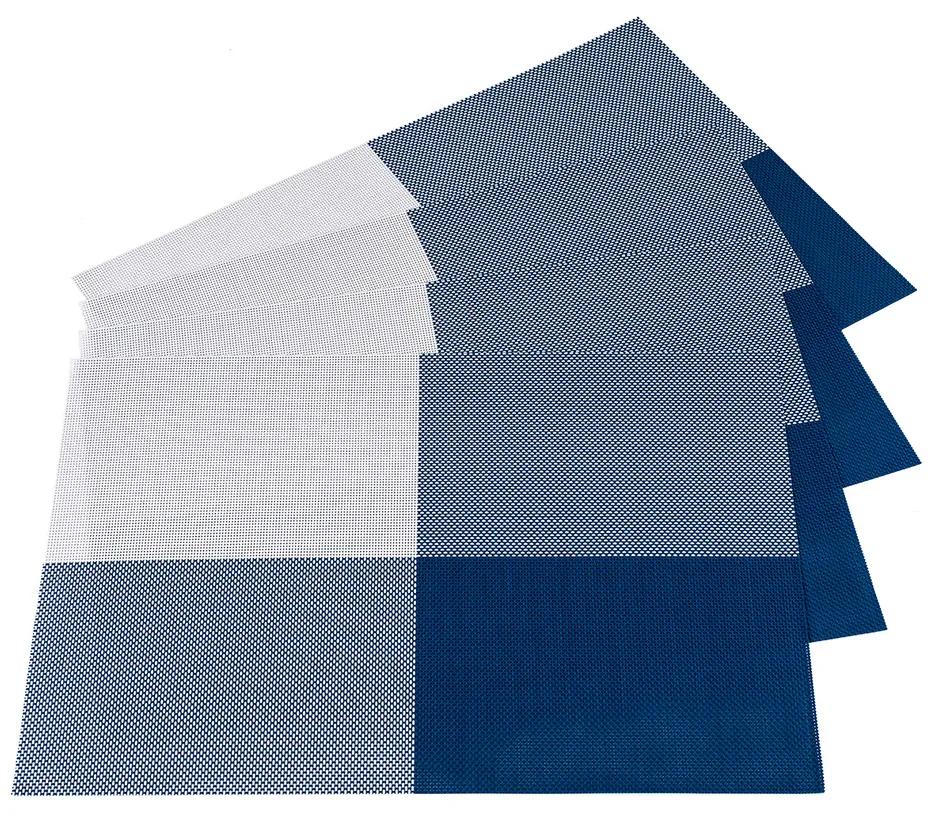 JAHU Prostírání DeLuxe modrá, 30 x 45 cm, sada 4 ks