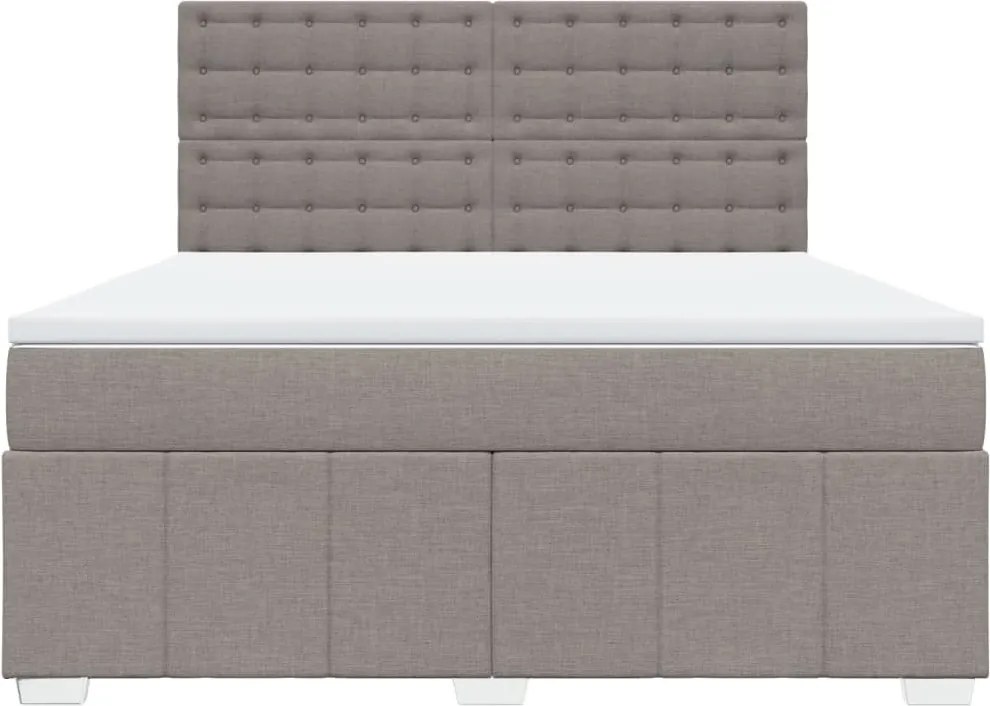 Box spring postel s matrací taupe 180x200 cm textil 3294065