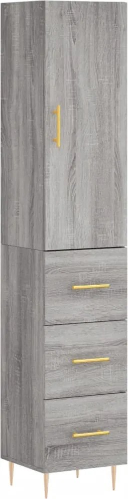 Skříň highboard šedá sonoma 34,5 x 34 x 180 cm kompozitní dřevo 3198847