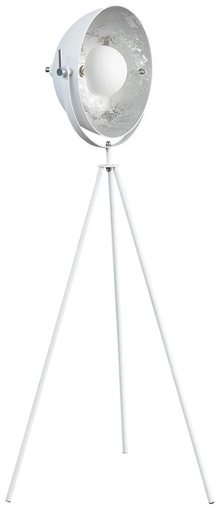 Noble Home Stojací lampa STUDIO, 140 cm, bílá, stříbrná