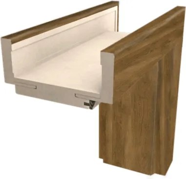 Obložková zárubeň DRE 60 cm pro tloušťku stěny 10-12 cm pravá O2DPL60P