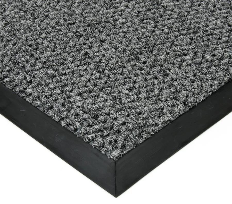 Šedá textilní zátěžová vstupní čistící rohož Fiona - 200 x 100 x 1,1 cm