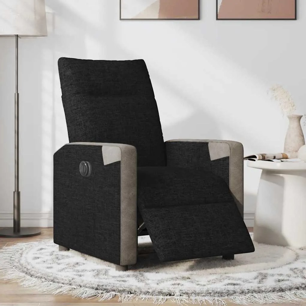 Elektrické polohovací křeslo černé textil 3324082