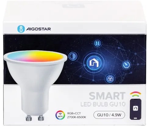 SADA 4x LED RGBW Stmívatelná žárovka Smart GU10/4,9W/230V 2700-6500K - Aigostar