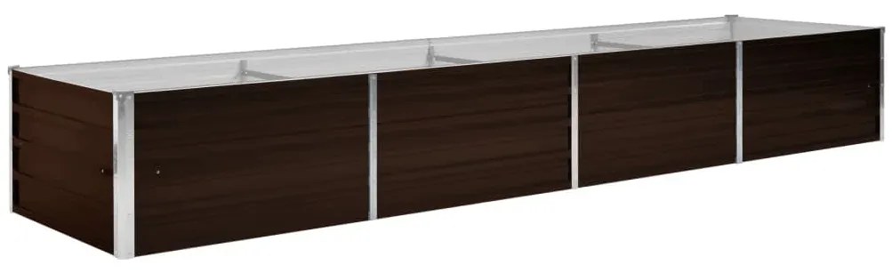 vidaXL Marketos Zahradní vyvýšený záhon hnědý 320 x 80 x 45 cm pozinkovaná ocel