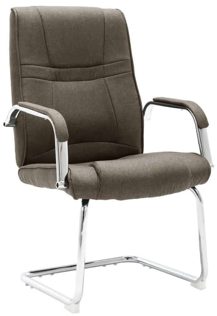 289348 vidaXL Konzolová kancelářská židle taupe textil