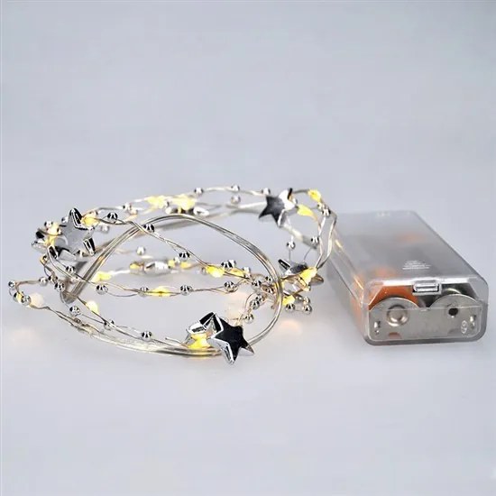 SOLIGHT LED řetěz řetízek s dekoracemi, 20LED řetěz, 1m, 2x AA, IP20
