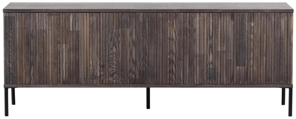 Hoorns Hnědý jasanový TV stolek Gravia 150 x 44 cm