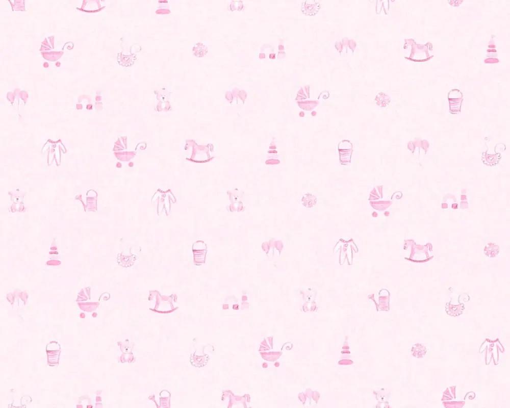 Dětská vliesová tapeta 35854-1 růžová / Vliesové tapety na zeď 358541 Dimex 2020 (0,53 x 10,05 m) A.S.Création