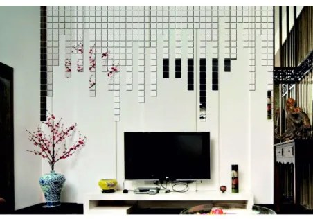 Zrcadlové dekorační nálepky z akrylu na zeď, sklo a obkládačky | SENTOP FB-FA501