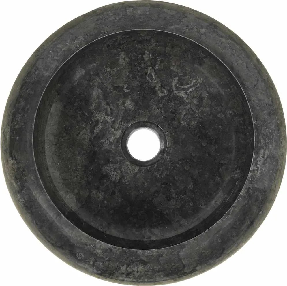 Umyvadlo 40 x 12 cm mramor černé 142766