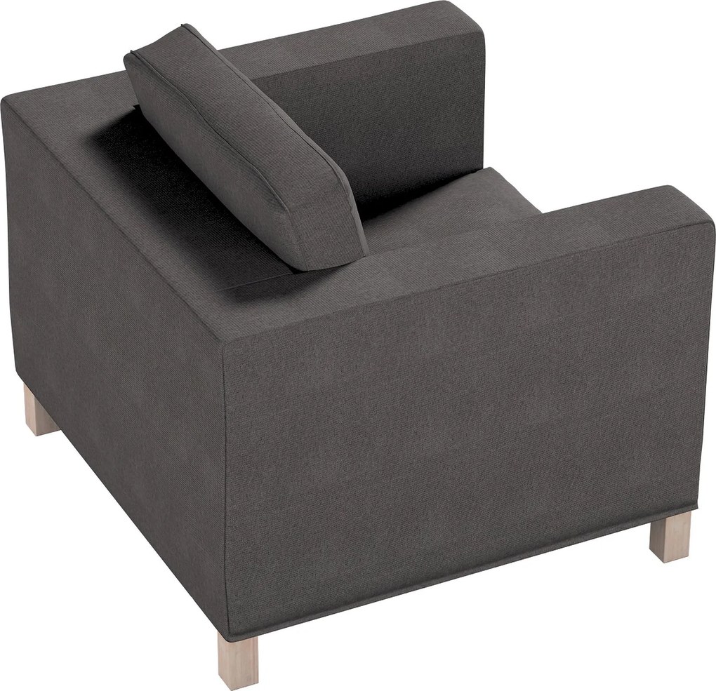 Potah na křesko IKEA Karlanda, krátký barva šedá látka pletený vzor