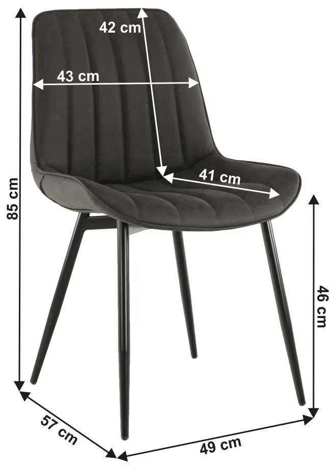 Kondela Židle, tmavě šedá / černá, Hazal