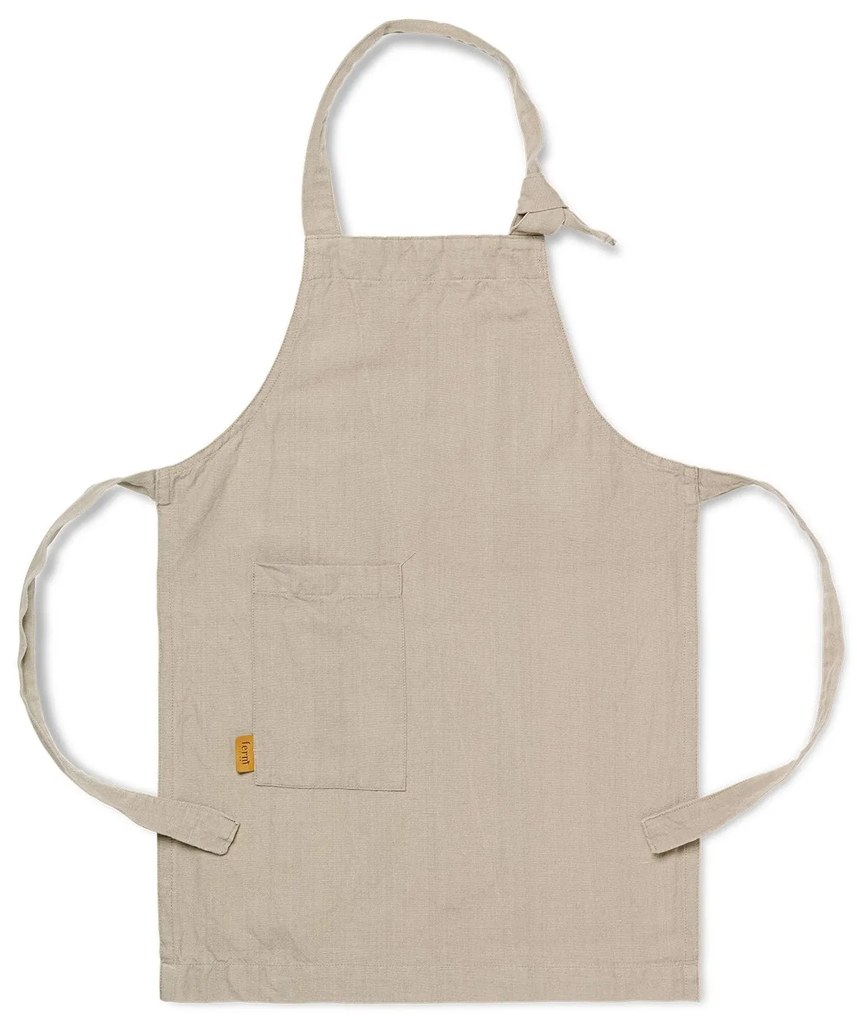 ferm LIVING Dětská zástěra Hale Apron Sand, přírodní barva, textil