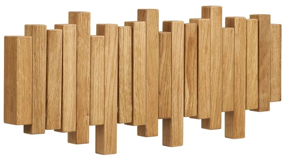 Nástěnný věšák z dubového dřeva v přírodní barvě 3 cm Caltra – House Nordic