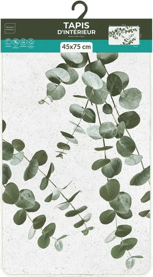 Bílý/zelený koberec 45x75 cm Stevia – douceur d'intérieur