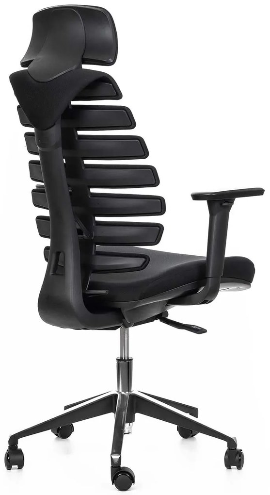 MERCURY Ergonomická kancelářská židle LOMAX - černá látka / nosnost 150 kg