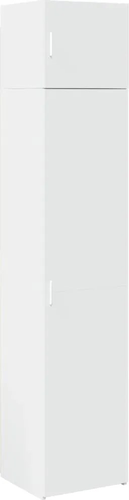 Úzká úložná skříňka bílá 45 x 42,5 x 225 cm kompozitní dřevo 3281287