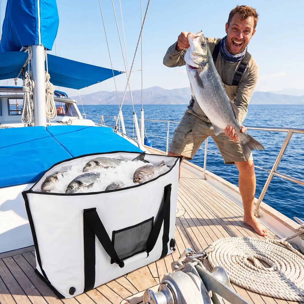 Costway Izolovaná chladicí taška na ryby pro ulovené ryby Kill – 98 × 46 × 50 cm