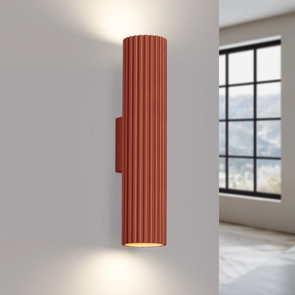 Sollux Lighting Nástěnné svítidlo KARBON 30 červený okr