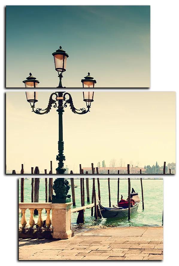 Obraz na plátně - Velký kanál a gondoly v Benátkách - obdélník 7114C (120x80 cm)
