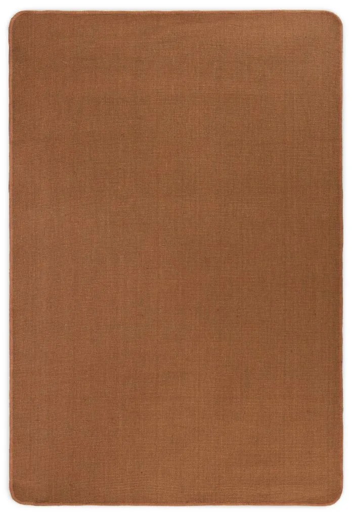 Kusový koberec z juty s latexovým podkladem - hnědý | 70x130 cm
