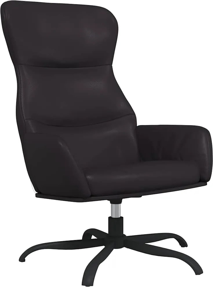 Relaxační křeslo černé umělá kůže 341084