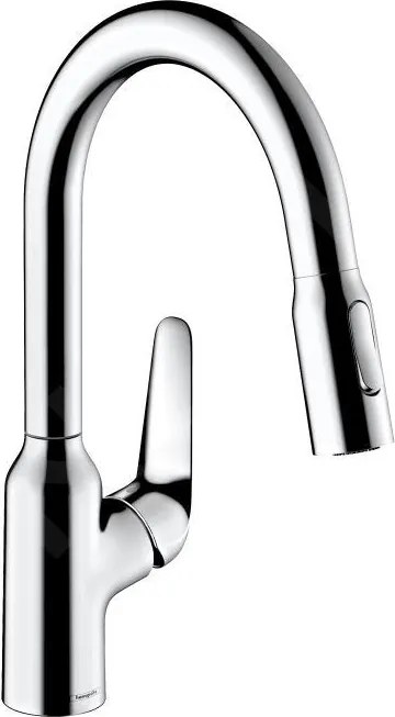 Hansgrohe Focus M42, dřezová baterie M429-H180 s výsuvnou sprškou, chromová, HAN-71801000