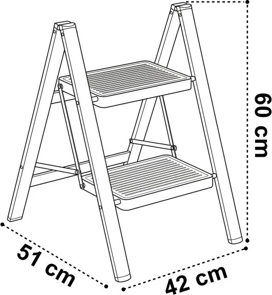Skládací schůdky EASYSTEP bílé