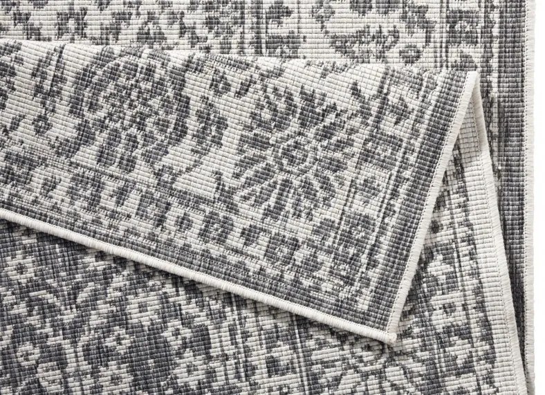 NORTHRUGS - Hanse Home koberce Kusový koberec Twin-Wendeteppiche 103116 grau creme – na ven i na doma - 160x230 cm