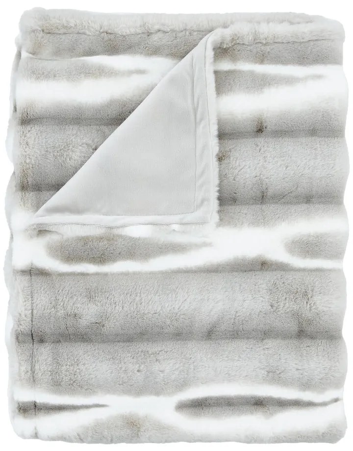 Světle šedá deka z umělé kožešiny 130x170 cm Flint – Catherine Lansfield