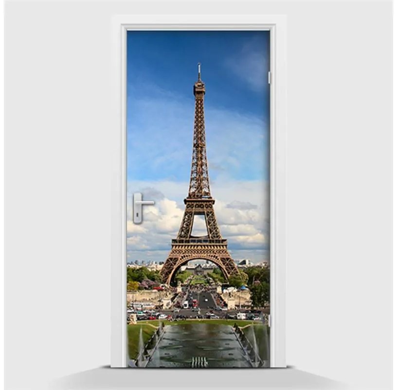 Samolepící fototapeta - Eiffelová věž ráno 95 x 210cm