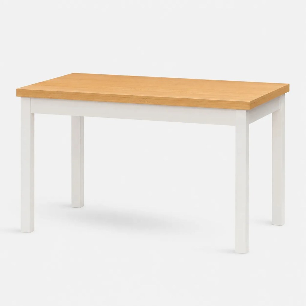 Stima Stůl W21 140x80 + 40 cm dub sonoma bílá