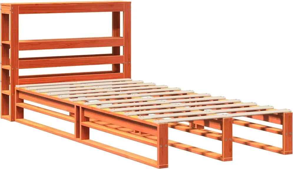 Postel bez matrace voskově hnědá 75 x 190 cm masivní borovice 3306512