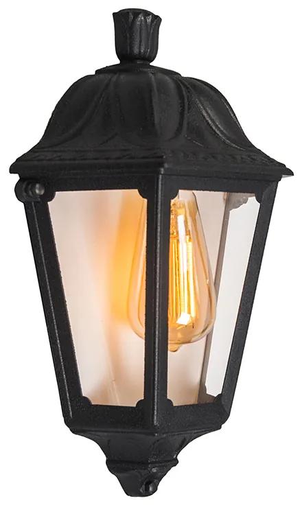 Klasická venkovní nástěnná lampa černá IP55 - Lessie
