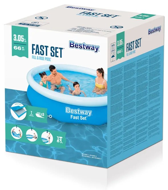 Bestway Nafukovací bazén Fast Set, 305 x 66 cm