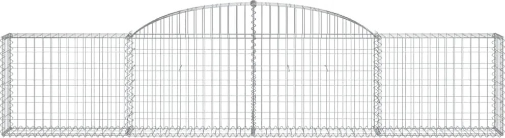 Klenutý gabionový koš 300x30x60/80 cm pozinkované železo 153503