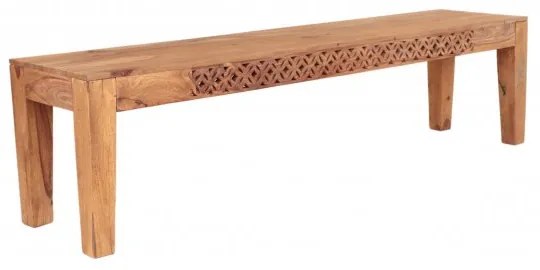 Indický nábytek - Lavice Mira 175x40 z indického masivu palisandr Super natural