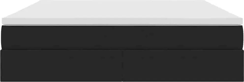 Postel s úložným prostorem a matrací Černá 160 x 200 cm samet 3370313