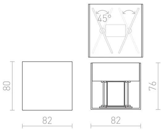 RED-Design Rendl-R12556- LED Venkovní nástěnné svítidlo CARRE 2xLED/3W/230V IP54
