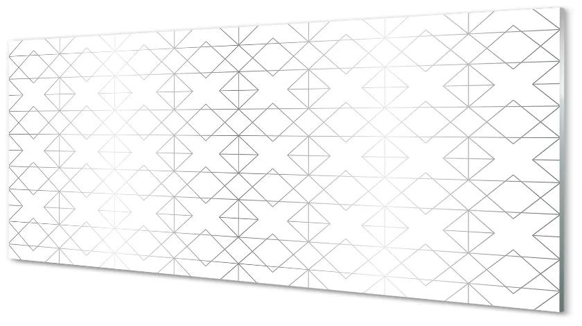 akrylový obraz Obrysy polygonů 120x60 cm