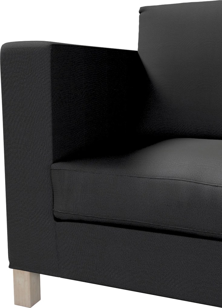 Potah na pohovku IKEA  Karlanda 3-místná nerozkládací, krátký barva černá látka pletený vzor